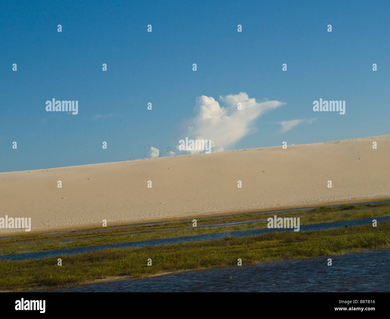 Landscape in Atins, Lençois Maranhenses park, Maranhao state ...