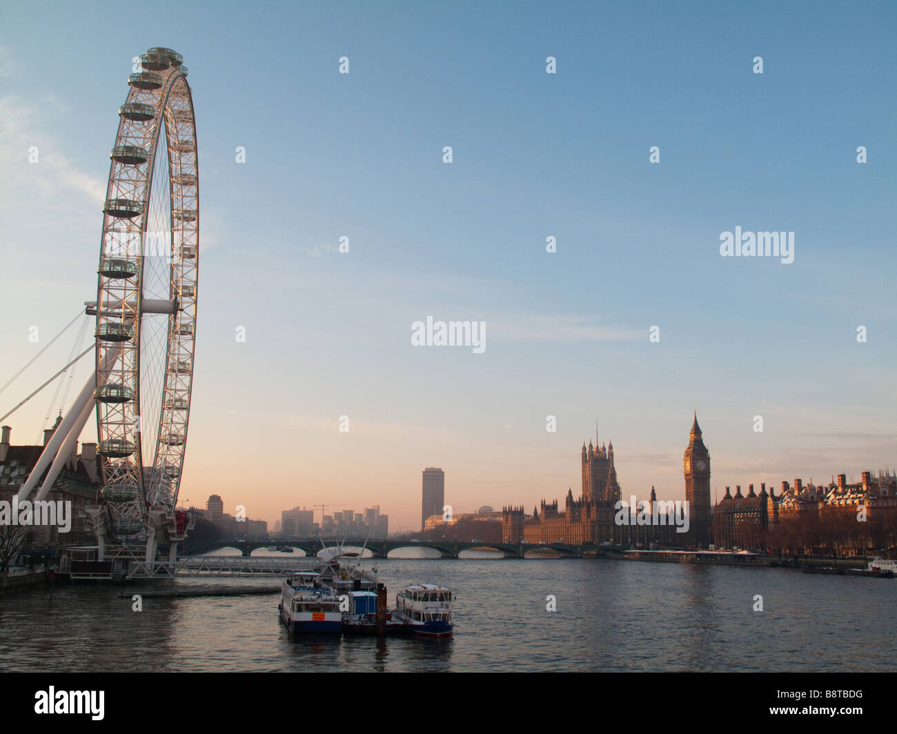 The London Eye in the Snow Stock Photo - Alamy