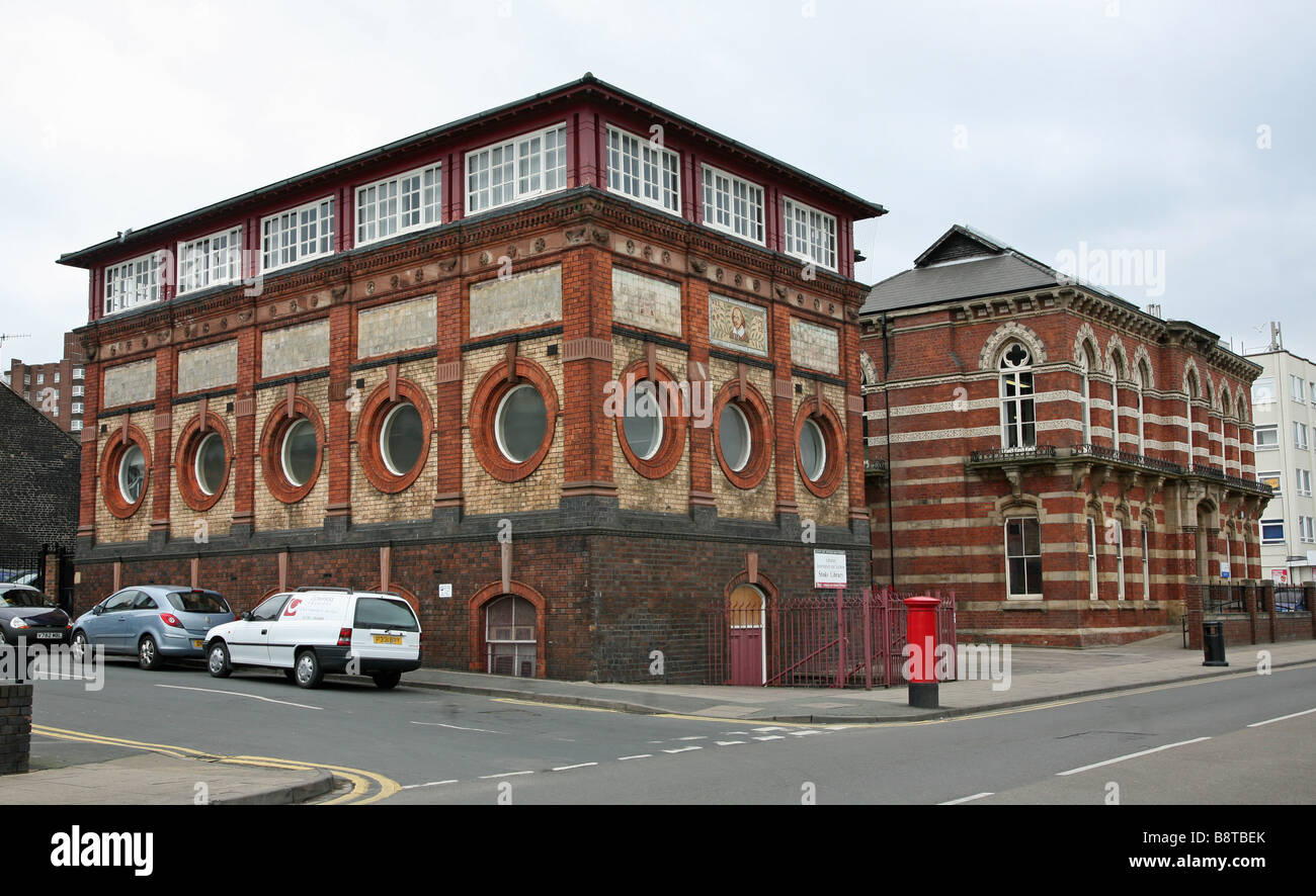 Stoke Library, Stoke upon Trent in the city of Stoke-on-Trent Stock ...