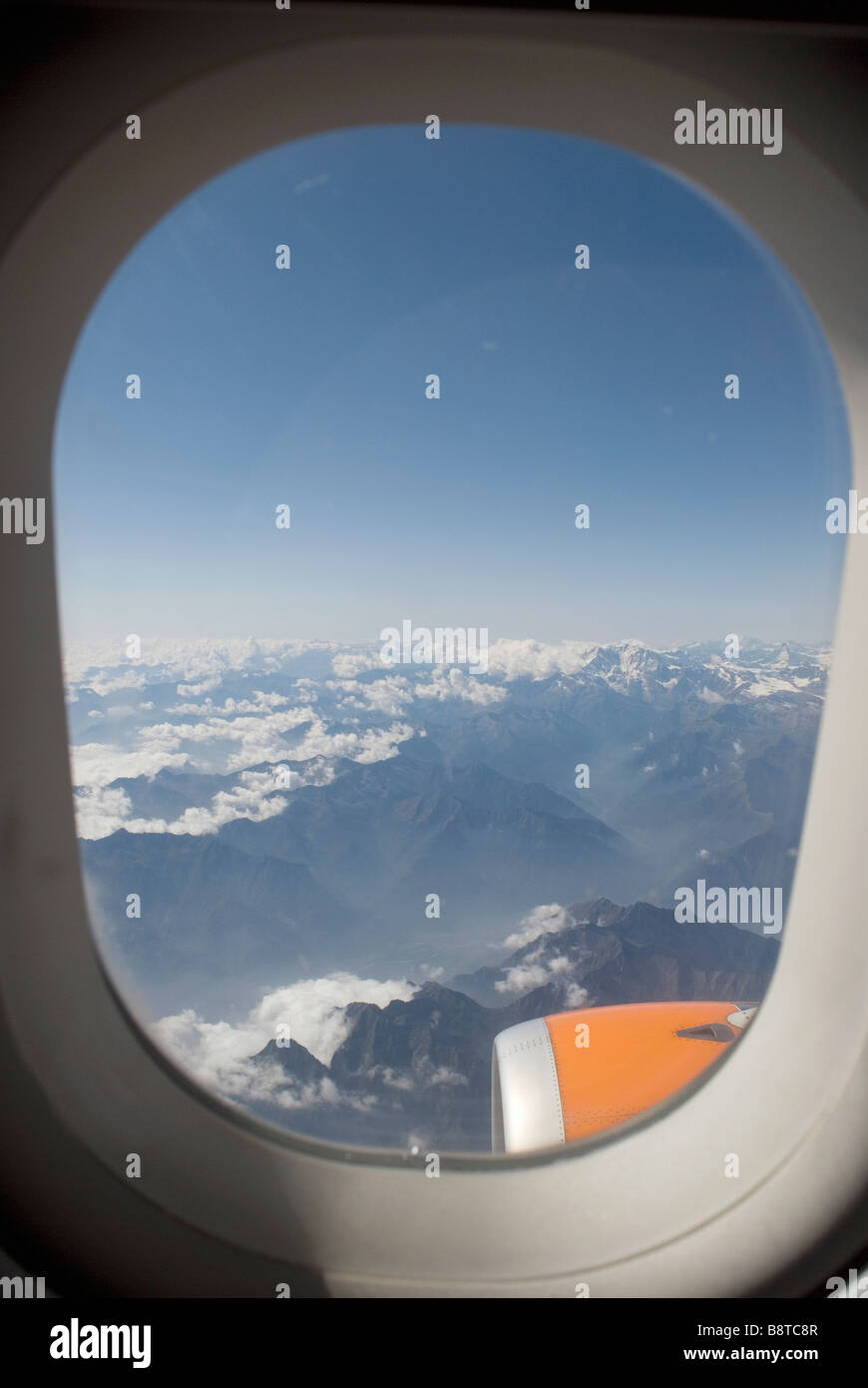 mountains view from airplane window Stock Photo - Alamy