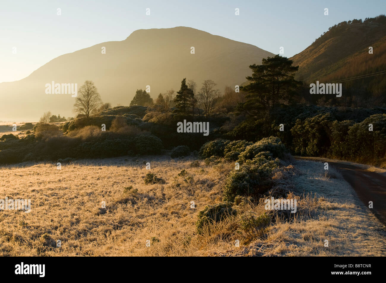 A frosty day in Glen Etive, Highland Region, Scotland, UK Stock Photo ...