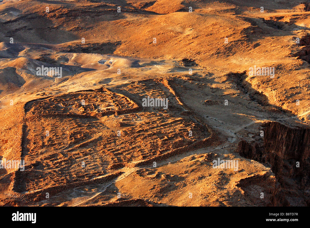Israel Masada Remnants of one of several legionary camps at Masada just ...