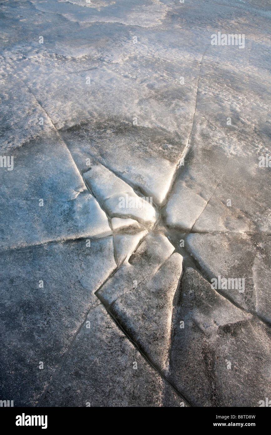 Closeup of cracked sea ice at Winter Stock Photo - Alamy