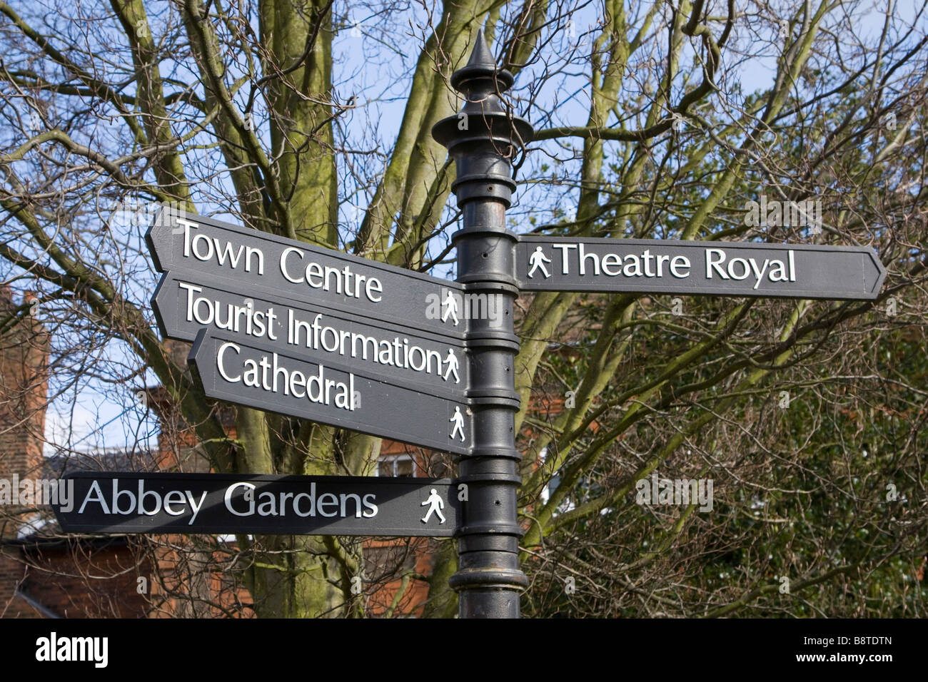 direction signpost bury st edmunds suffolk town england uk gb Stock ...