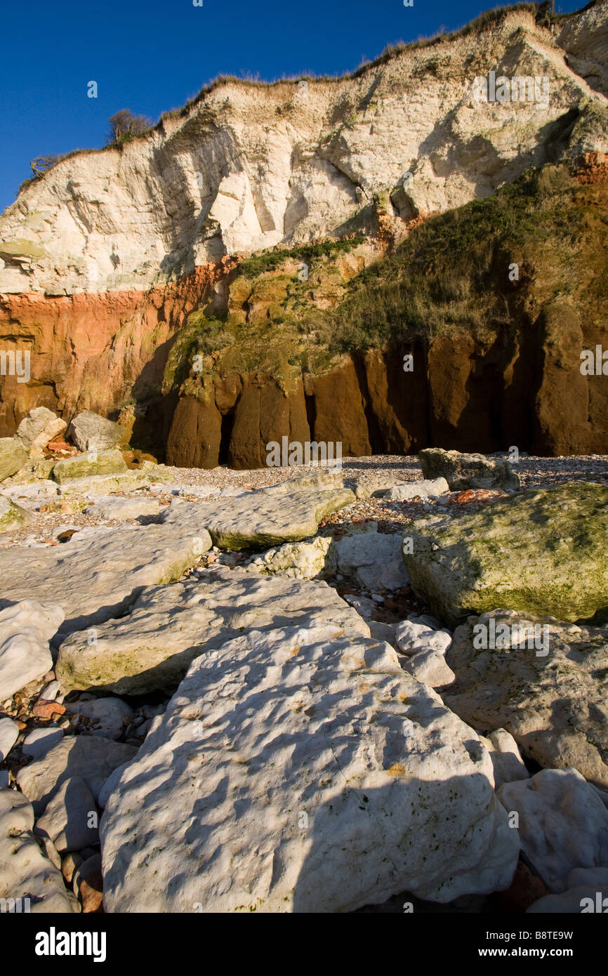 hunstanton norfolk cliff strata from beach east anglia england uk gb ...