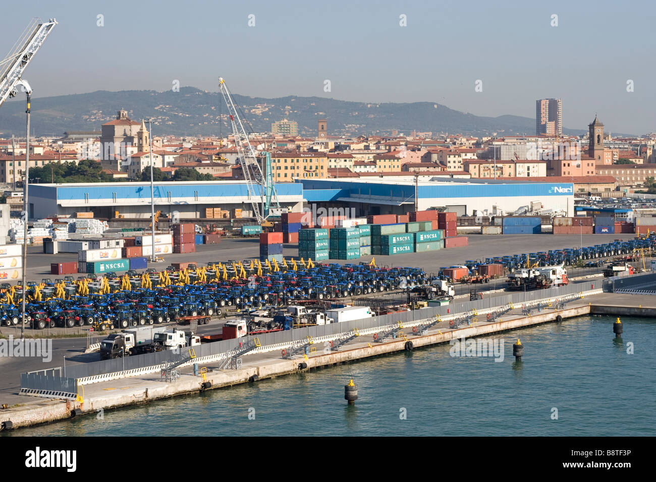 Italian shipping port Stock Photo - Alamy