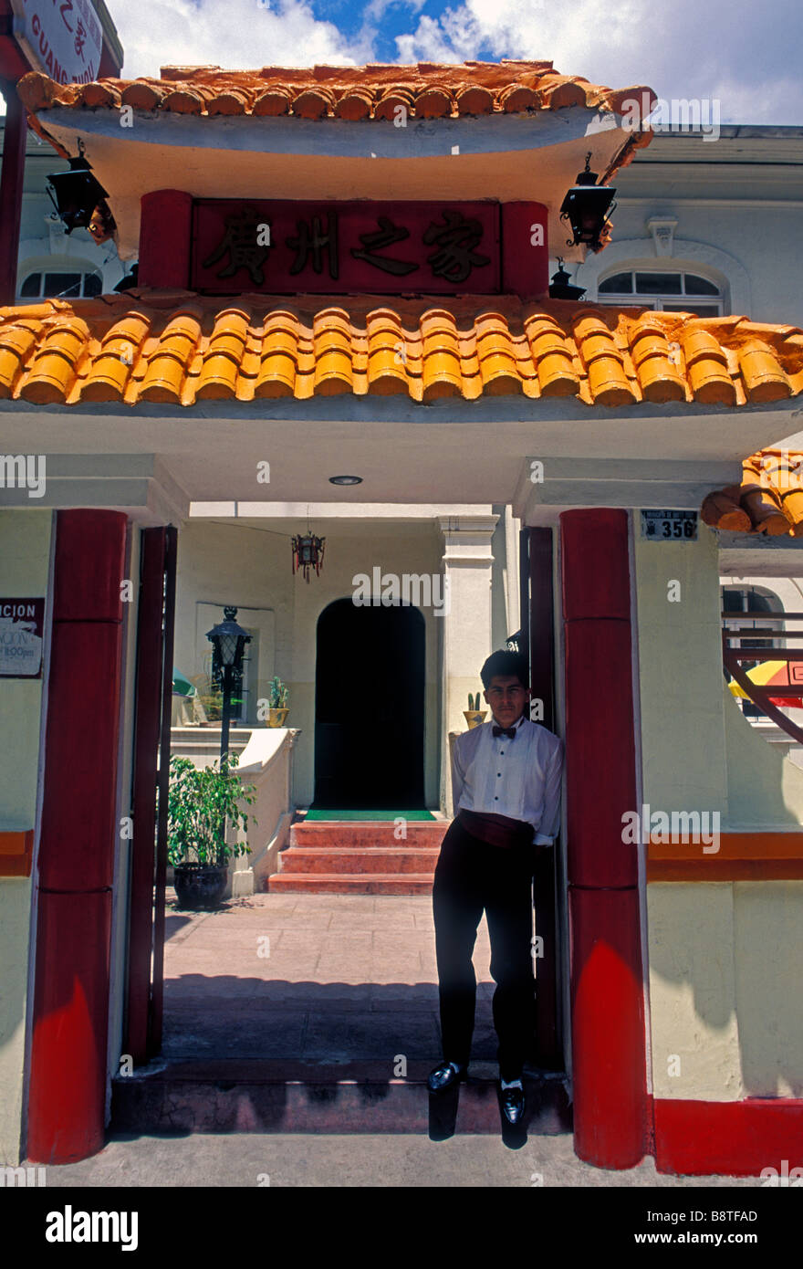 1, one, young man, waiter, food server, Chinese restaurant, Chinese ...