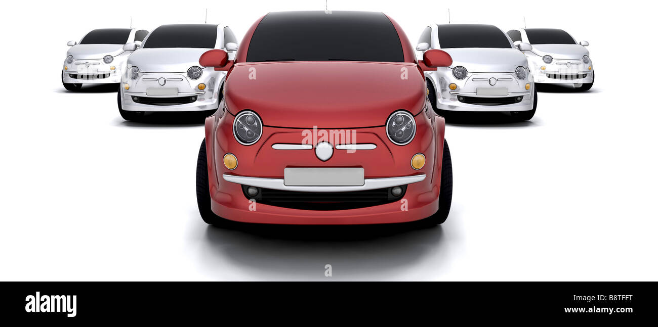 One car leading the way for others Stock Photo - Alamy
