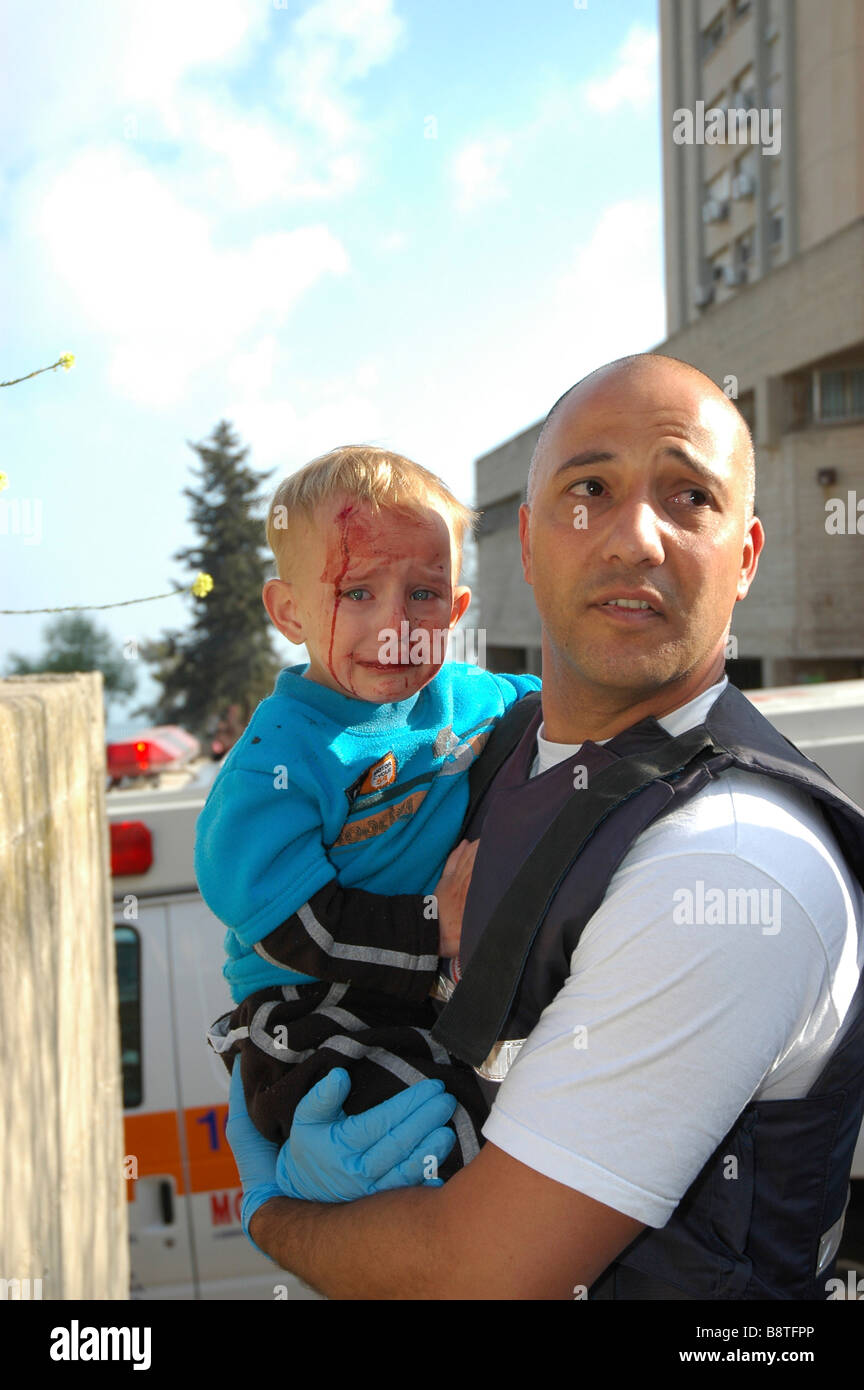 Israel Haifa An apartment building hit by a missile March 30th 2006 ...