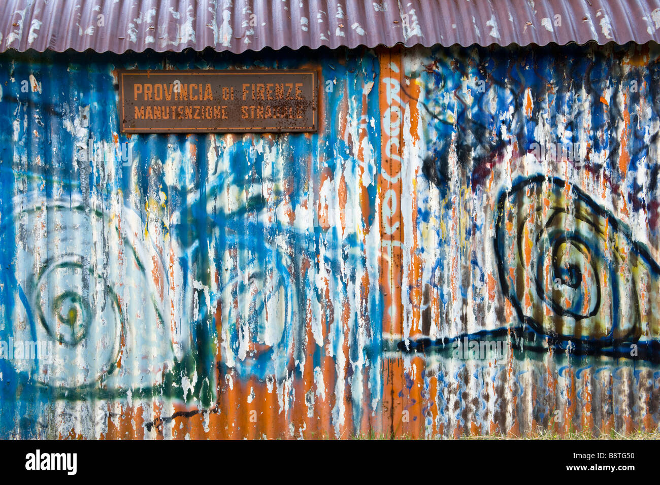Shed covered with signs hi-res stock photography and images - Alamy