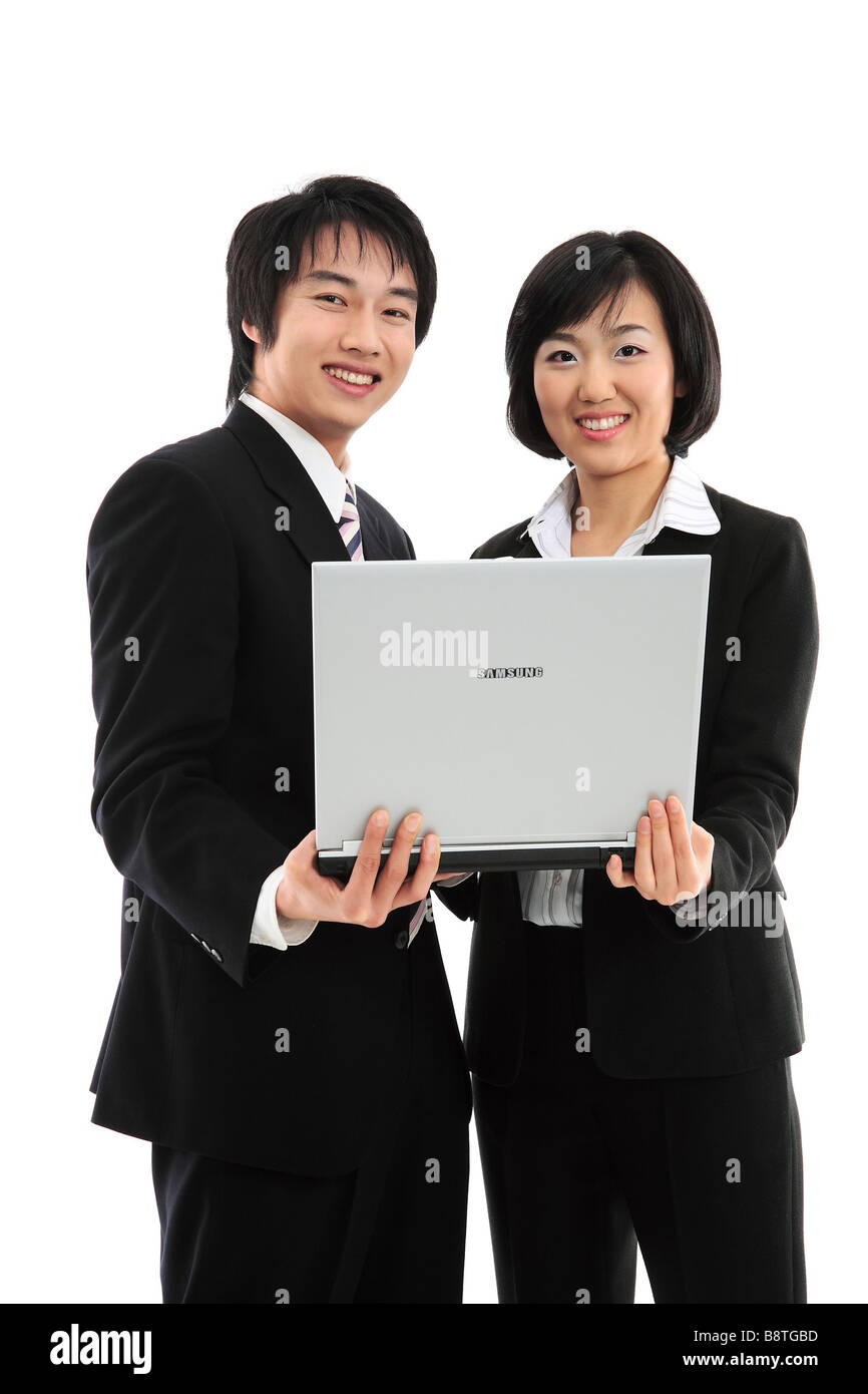 Young Business Couple Stock Photo - Alamy