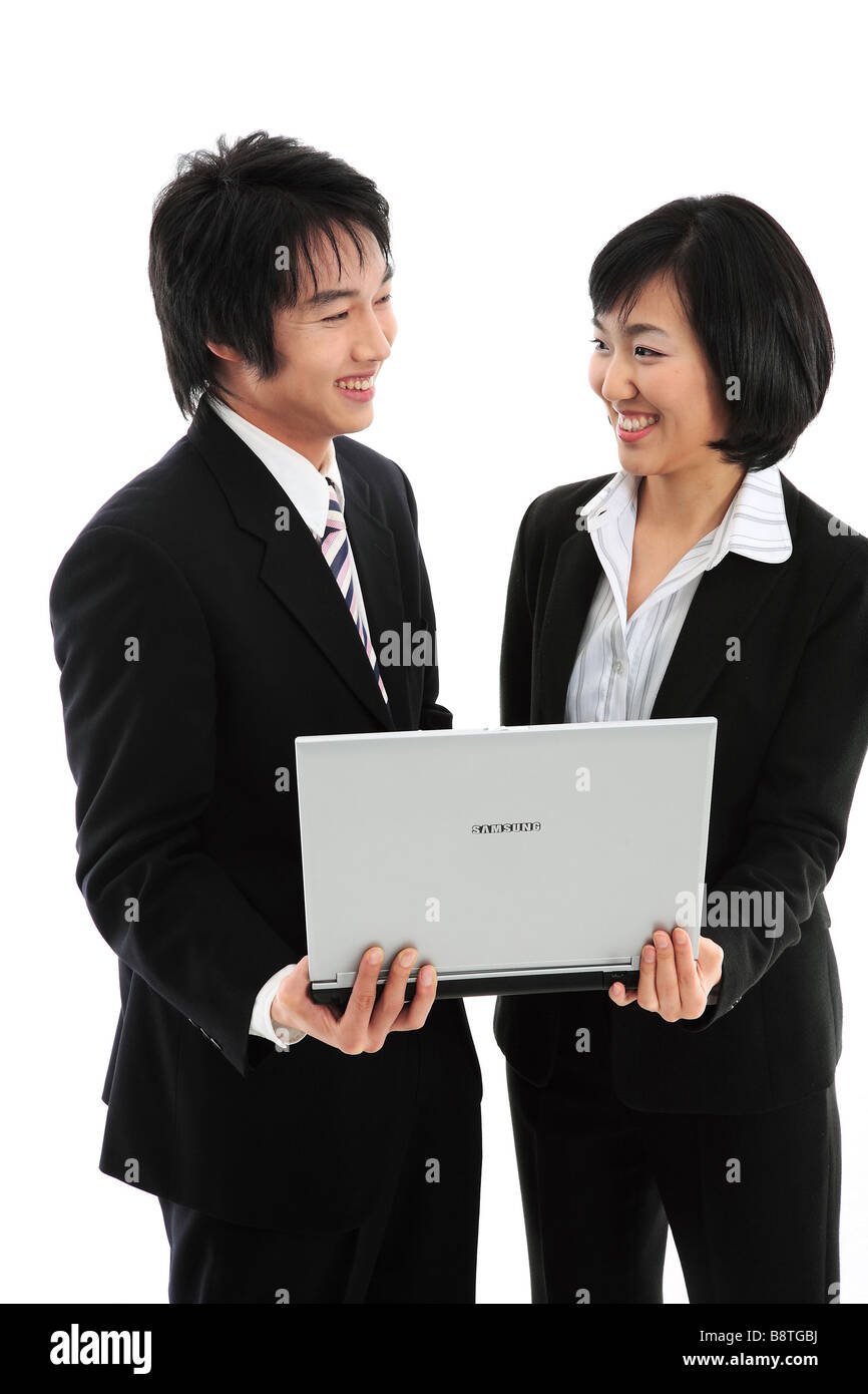 Young Business Couple Stock Photo - Alamy
