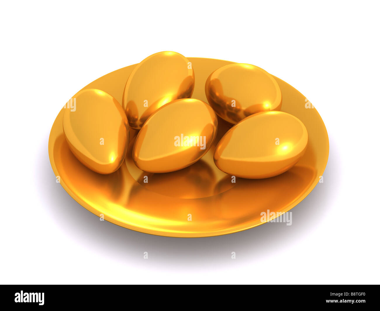 Gold color plate Cut Out Stock Images & Pictures - Alamy