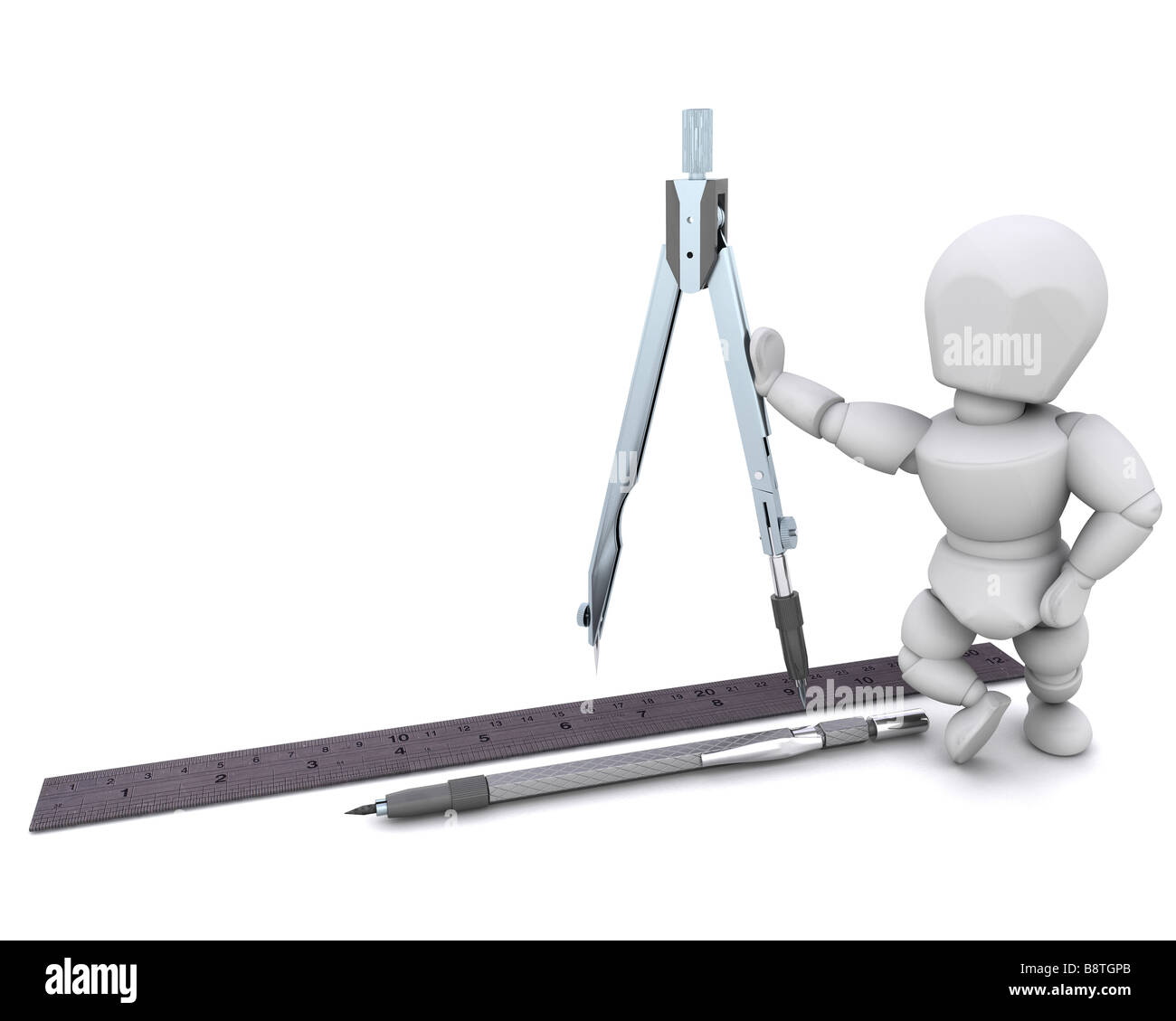Architect with tools Stock Photo - Alamy