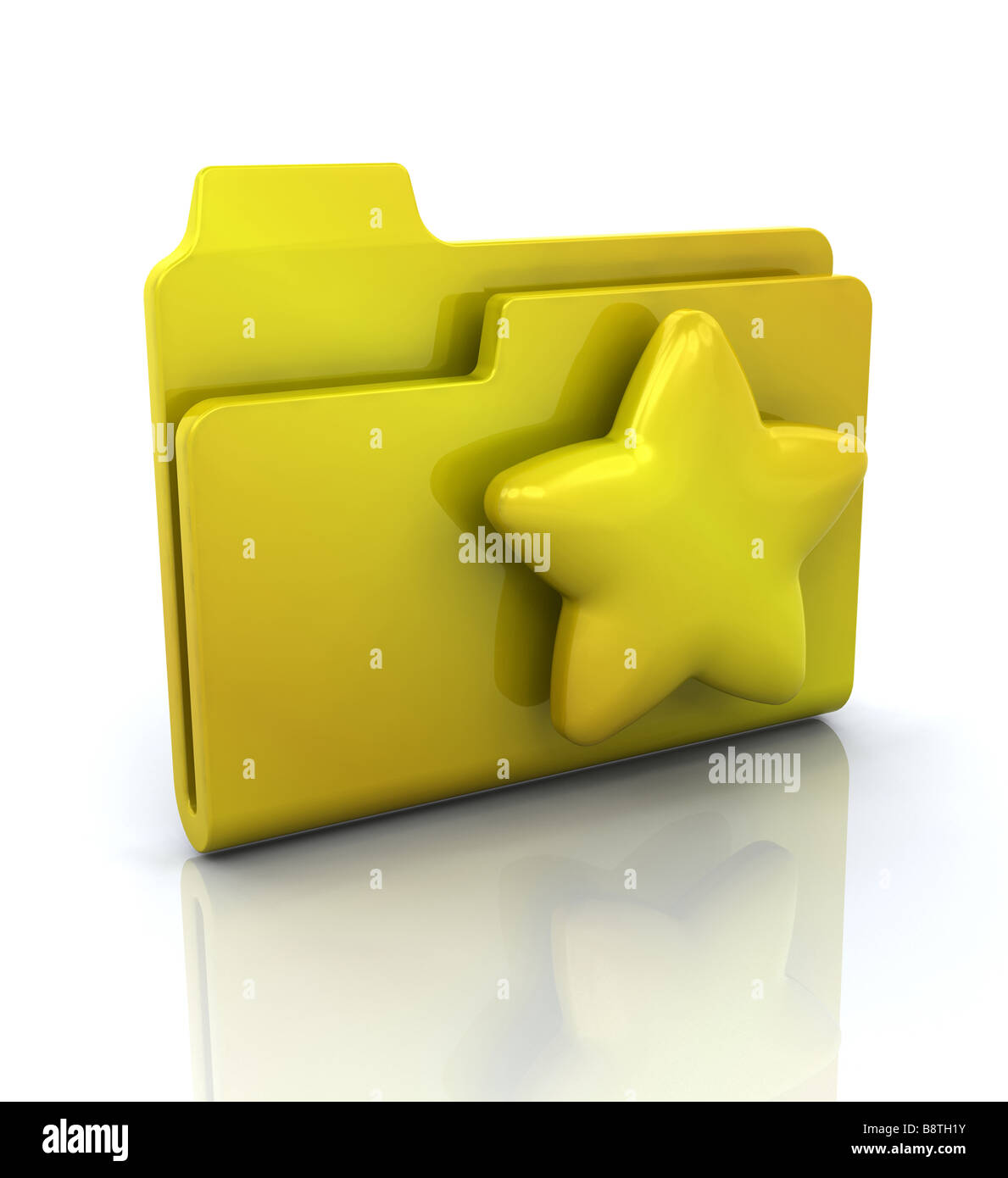 3D icon for favourites folder Stock Photo - Alamy