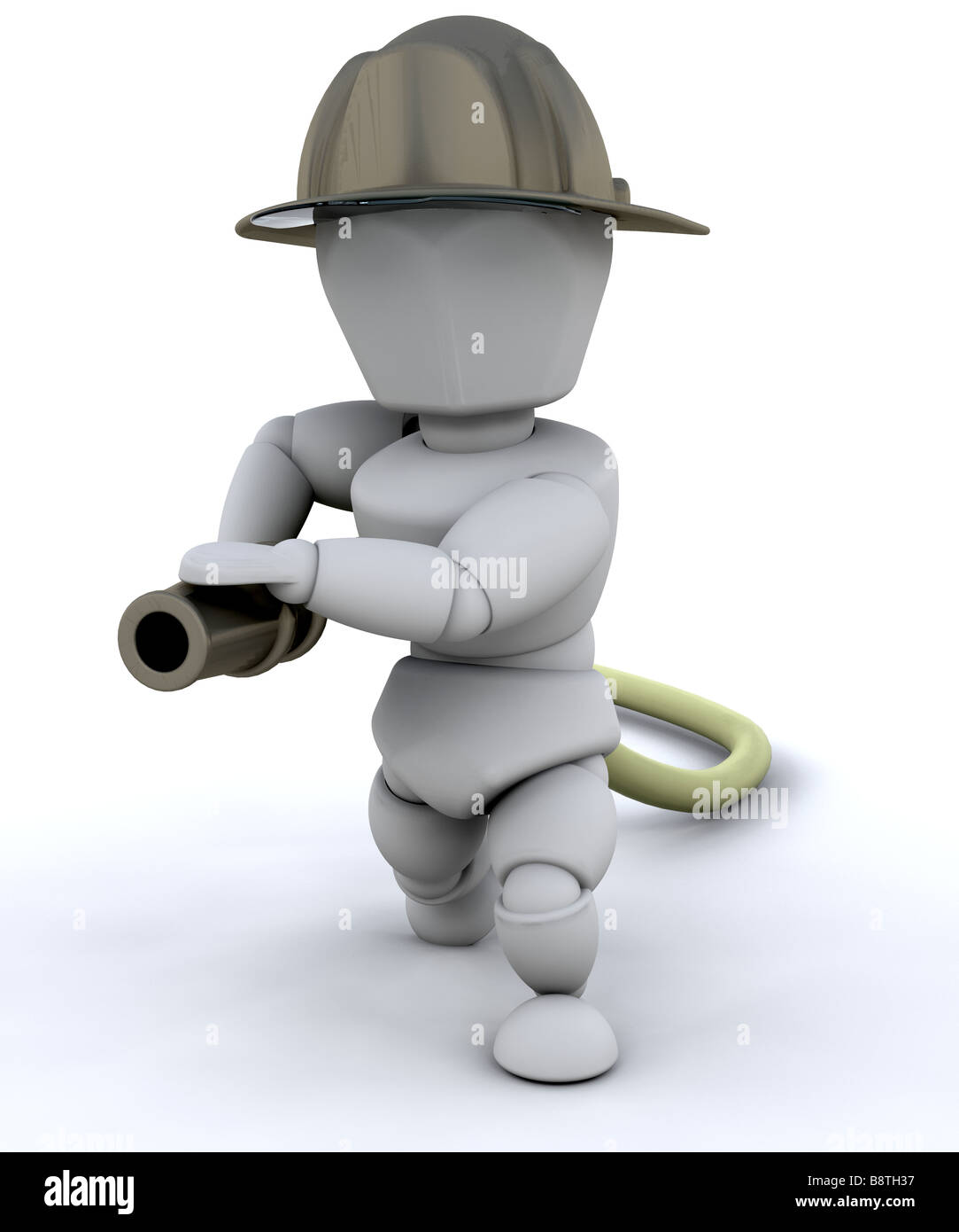 3D render of a fireman Stock Photo - Alamy