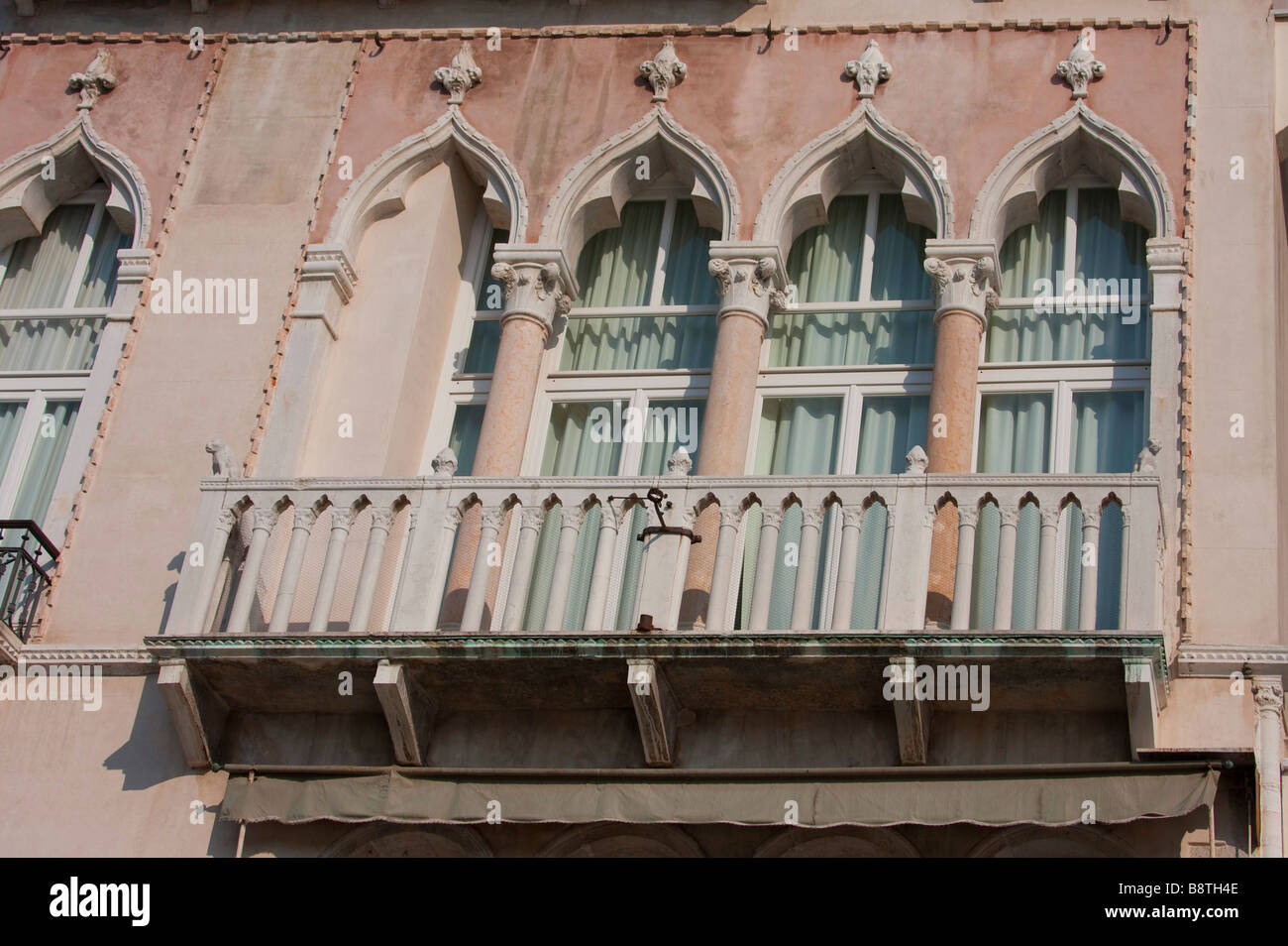 Balcony with arched .windows vence Italy Horizontal view 90407-Venice ...