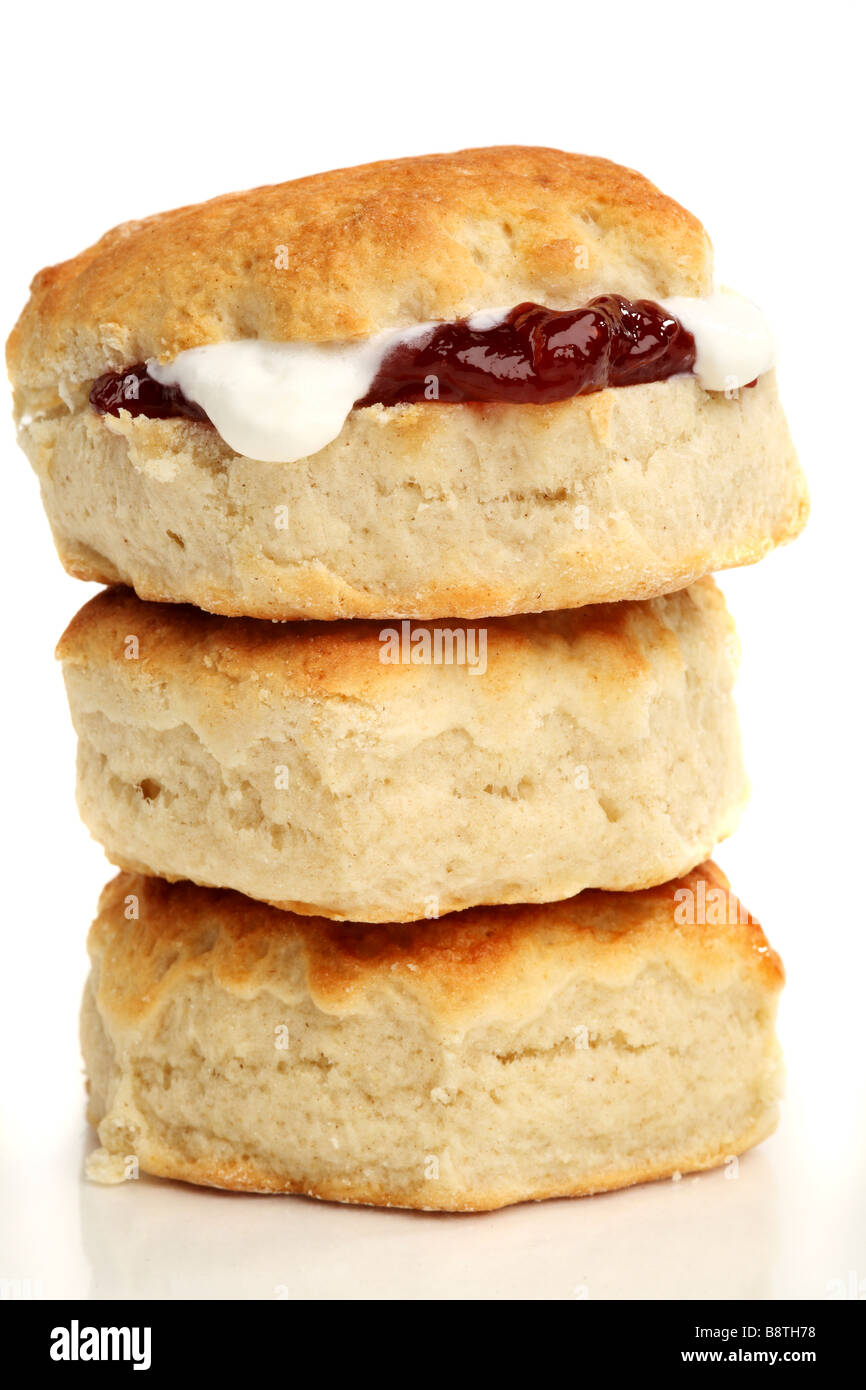 Scone cream jam hi-res stock photography and images - Alamy