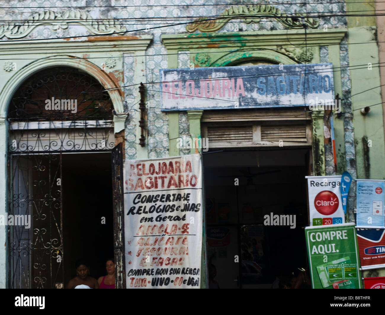 A storefront in the historical center of São Luis, Maranhão ...