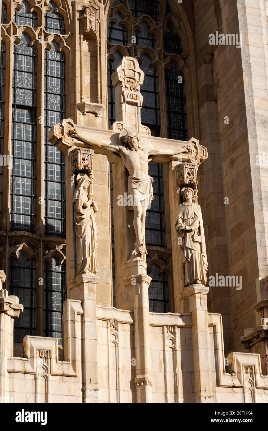 Statue of Christ on The Cross at St Annes Catholic Cathedral in Leeds ...