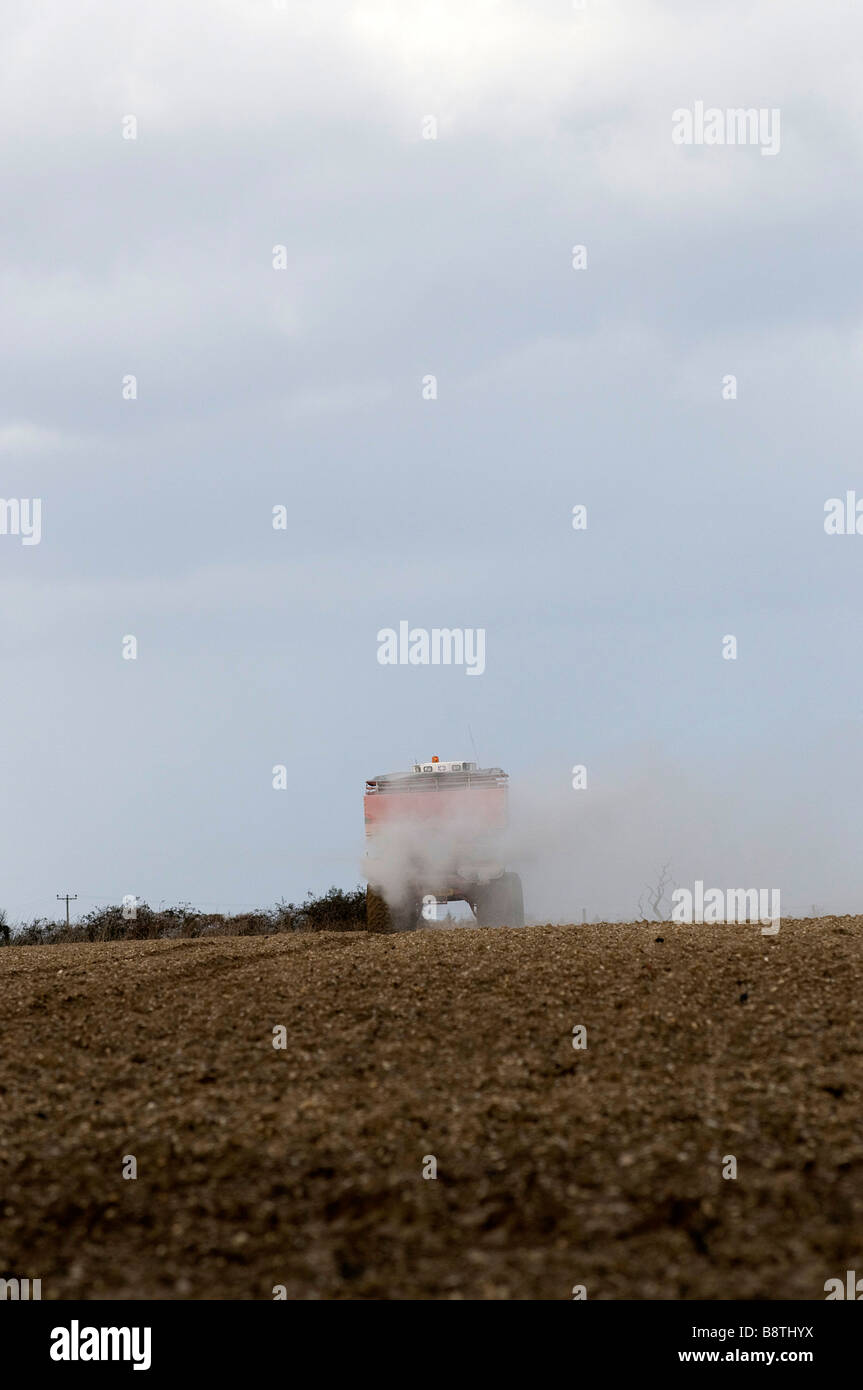Liming field with tractor hi-res stock photography and images - Alamy