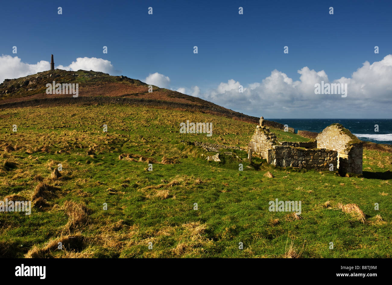 St Helens Oratory at Cape Cornwall Stock Photo - Alamy