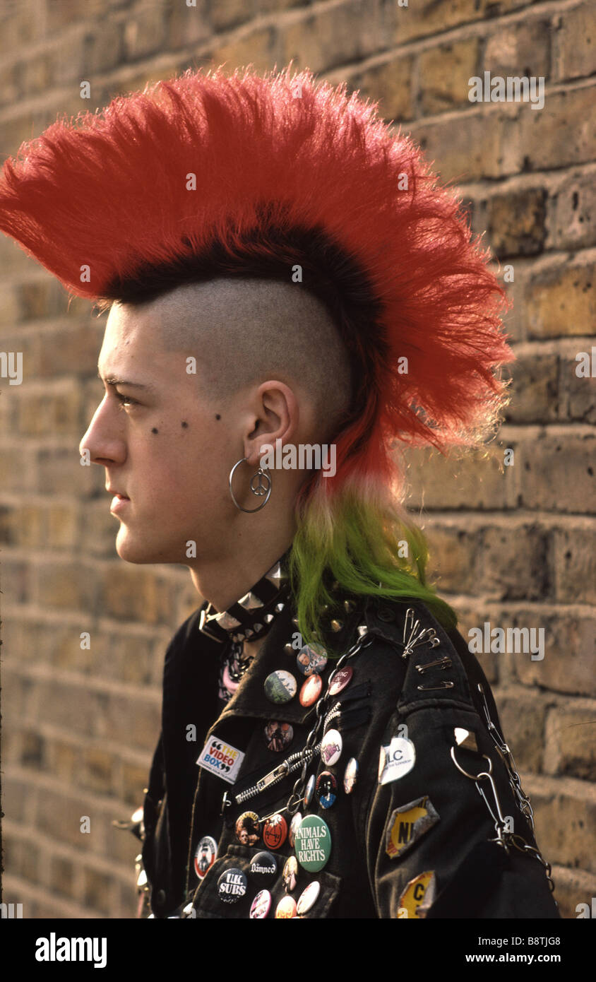 side portrait of a punk Stock Photo - Alamy