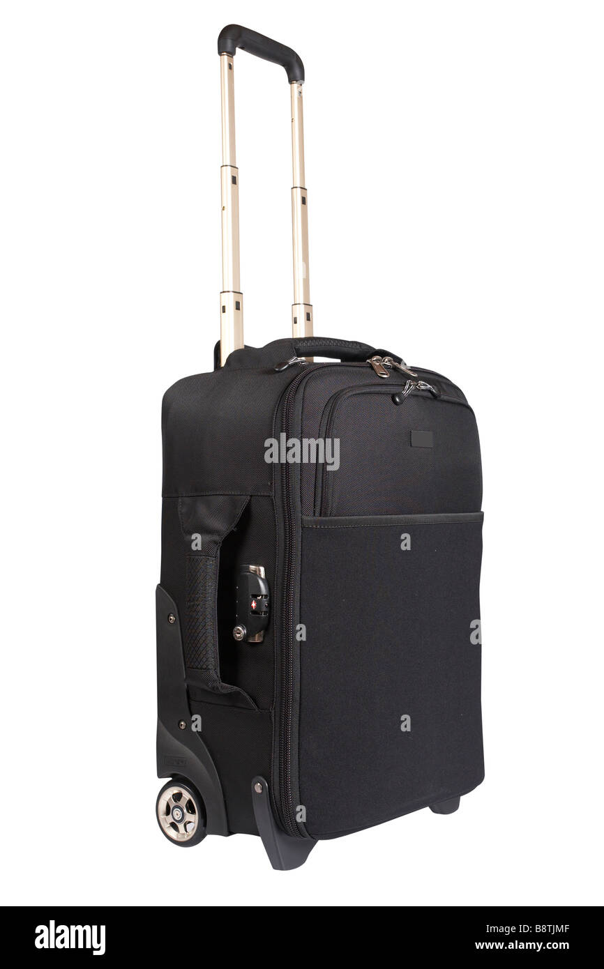 A suitcase trolley isolated on white background Path included Stock ...