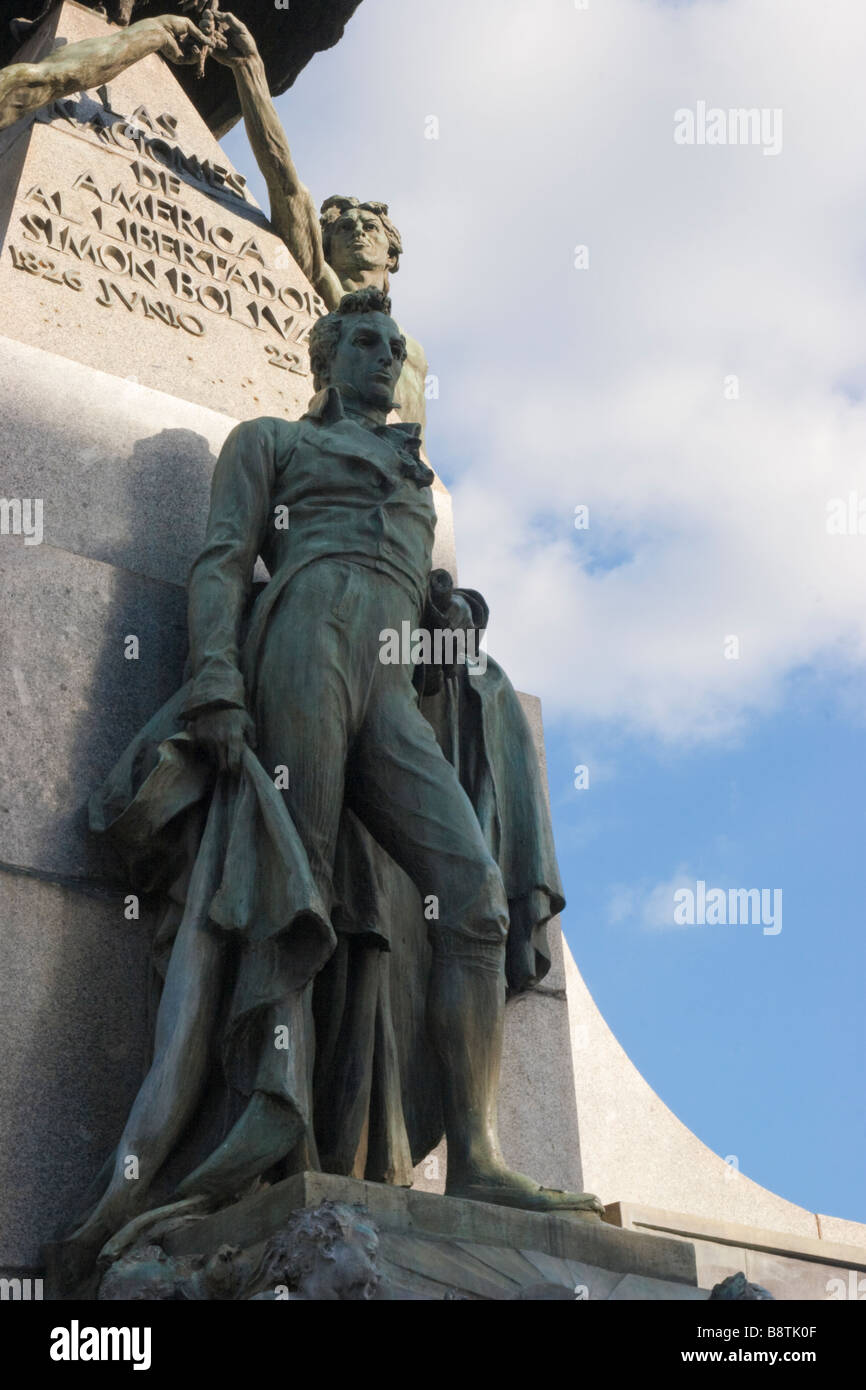 Simon Bolivar statue detail. Old Quarter, Panama City, Republic of ...