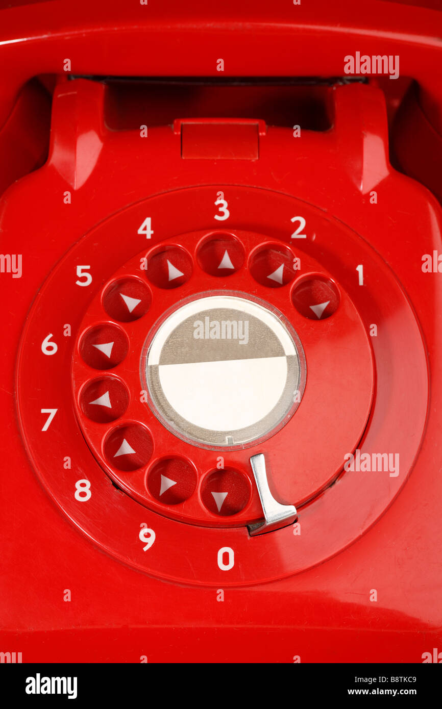 British retro red phone Stock Photo - Alamy