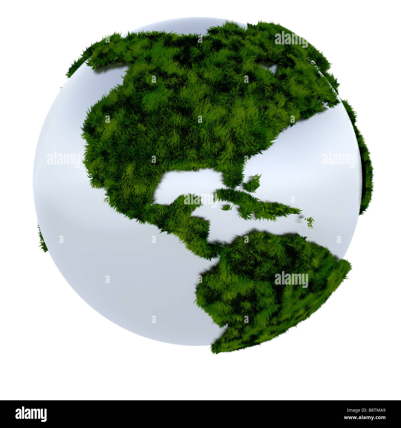 3D render of the earth covered in grass Stock Photo - Alamy
