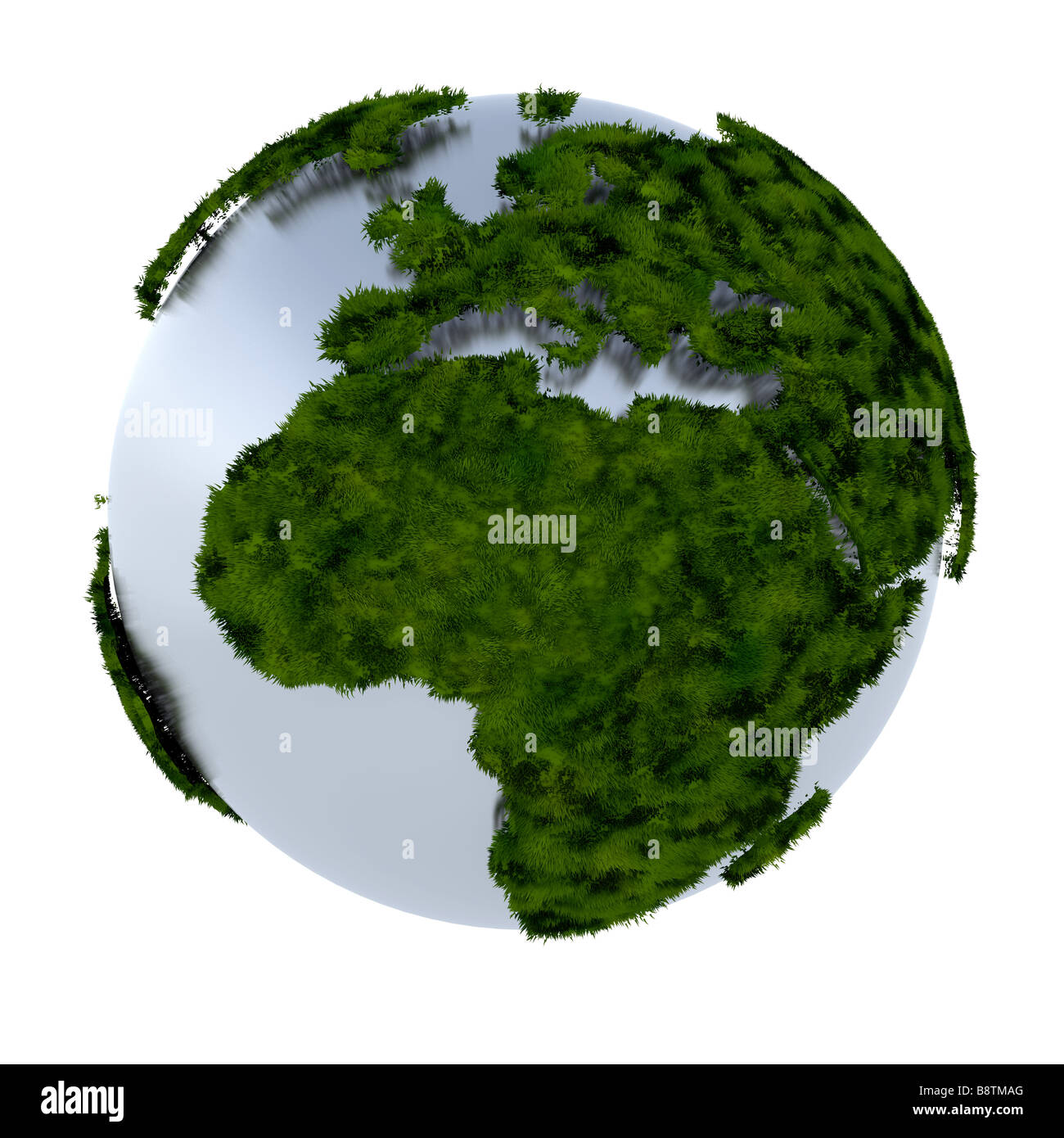 3D render of an earth made of grass Stock Photo - Alamy
