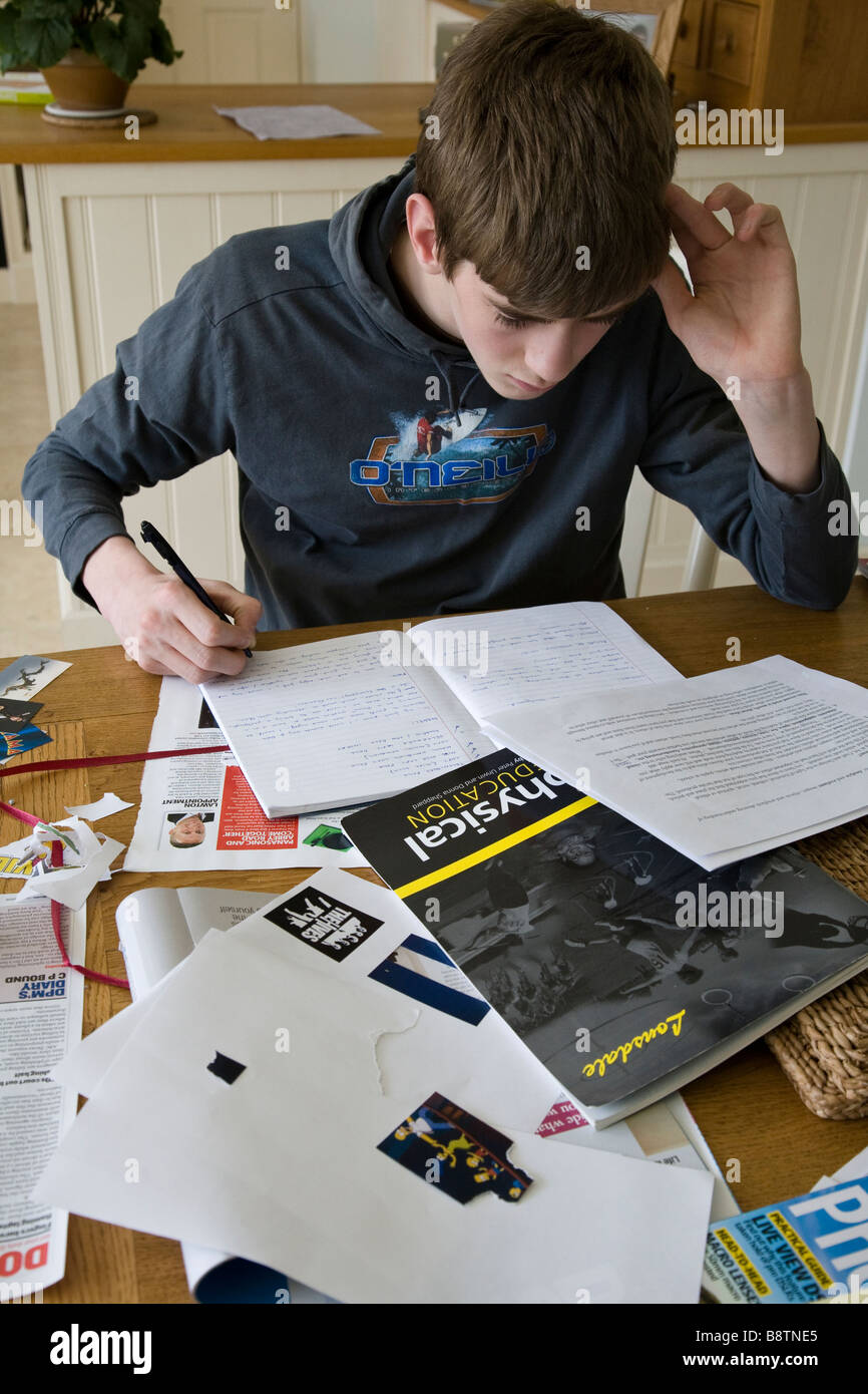 Teenager revision revising working hi-res stock photography and images ...