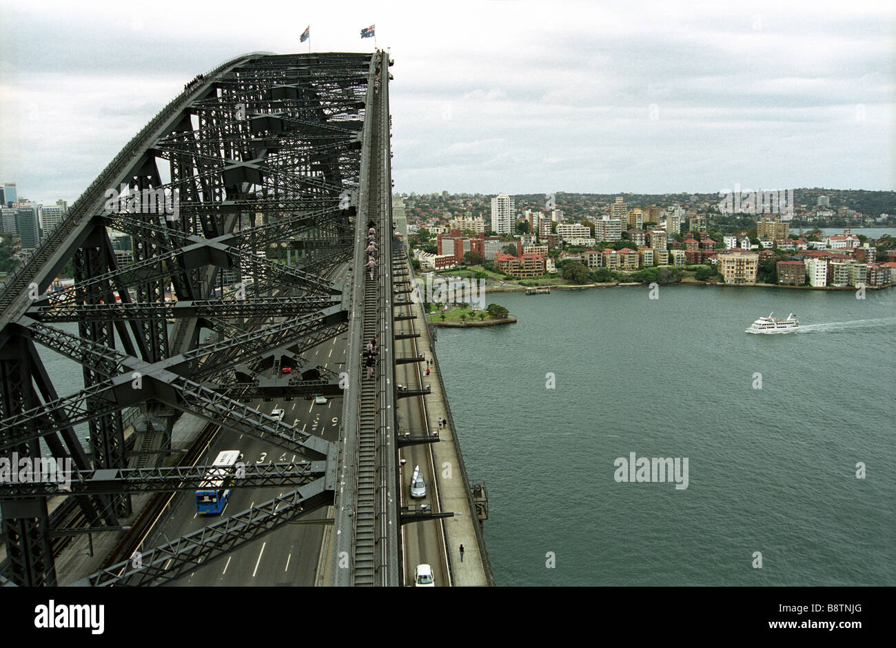 An aerial view of Sydney Harbour Bridge in Sydney Stock Photo - Alamy