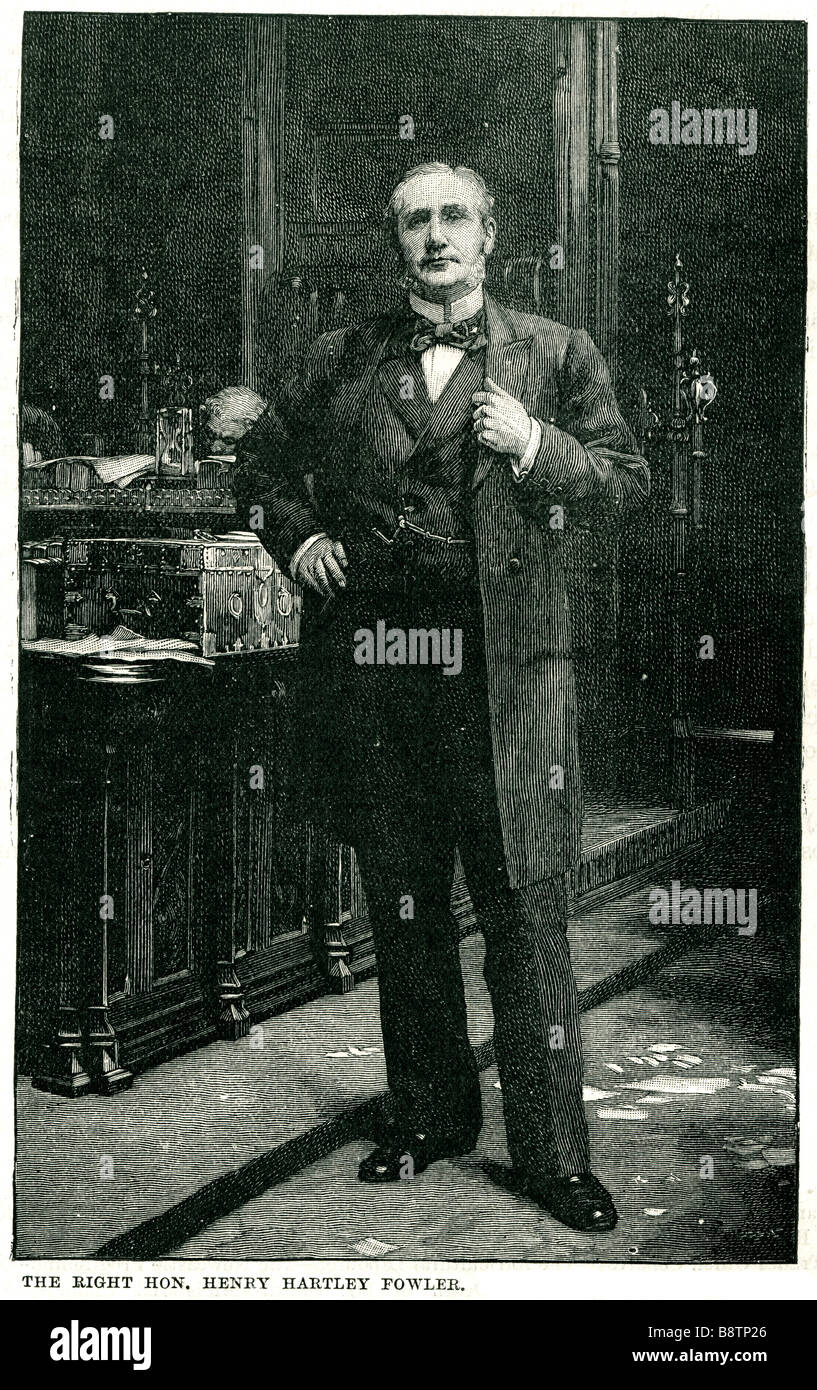 Right Hon Henry Hartley Fowler 1830 1911 Parliament Viscount ...