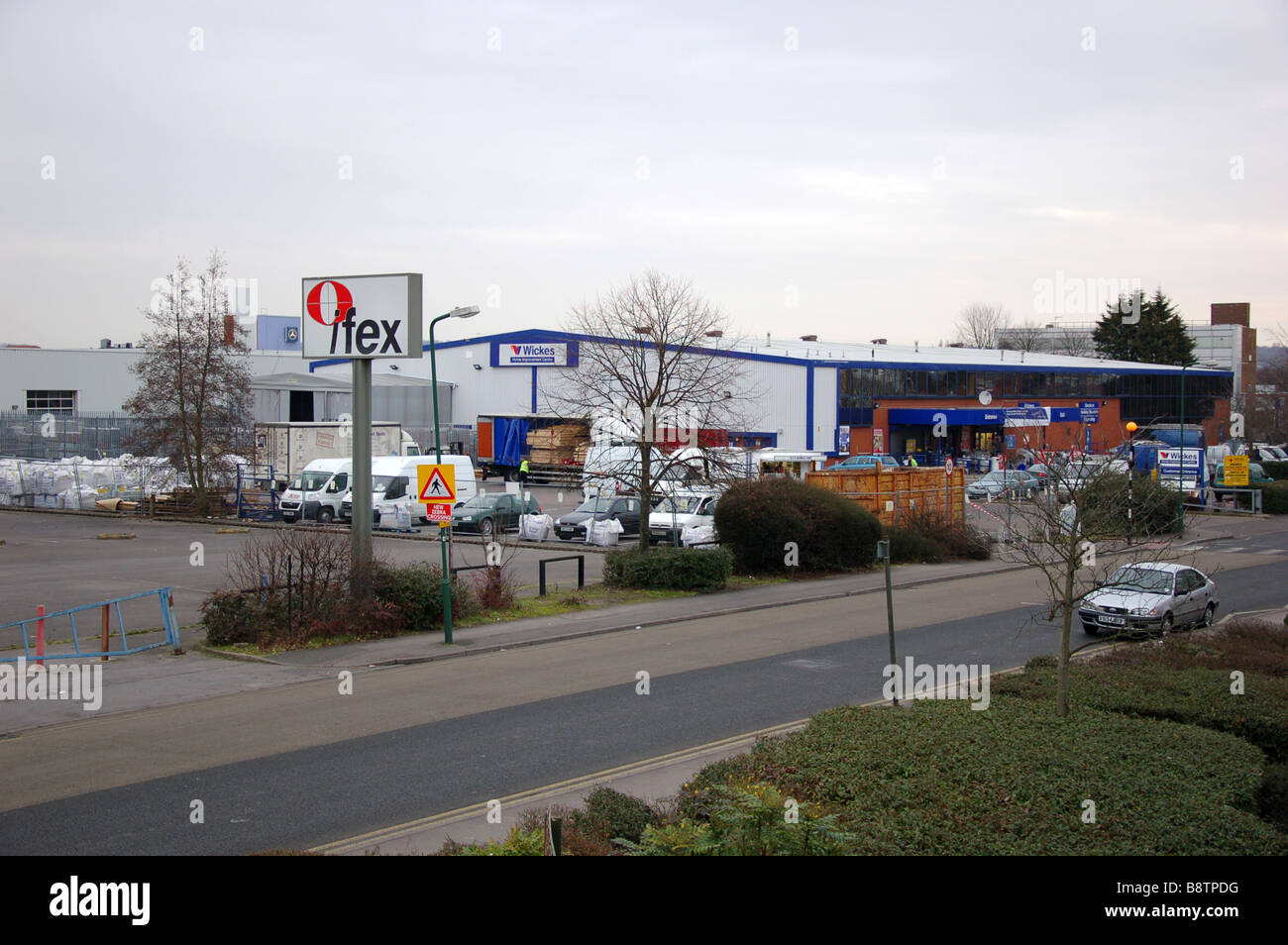 A side view of the Wickes building at Capitol way, Colindale, London ...