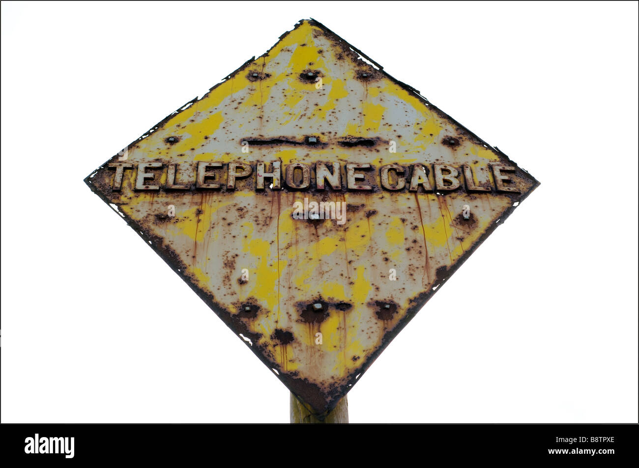 Telephone cable sign hi-res stock photography and images - Alamy