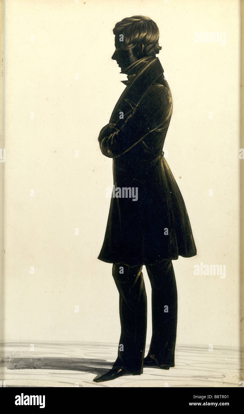 SILHOUETTE OF EDWARD BENTHALL hanging in the Library Stock Photo - Alamy