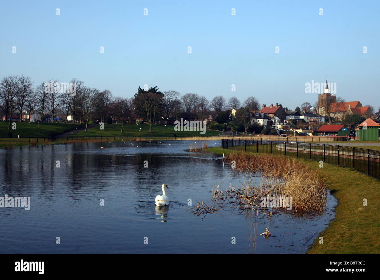 THE MARINE LAKE AT MALDON IN WINTER. ESSEX UK Stock Photo - Alamy