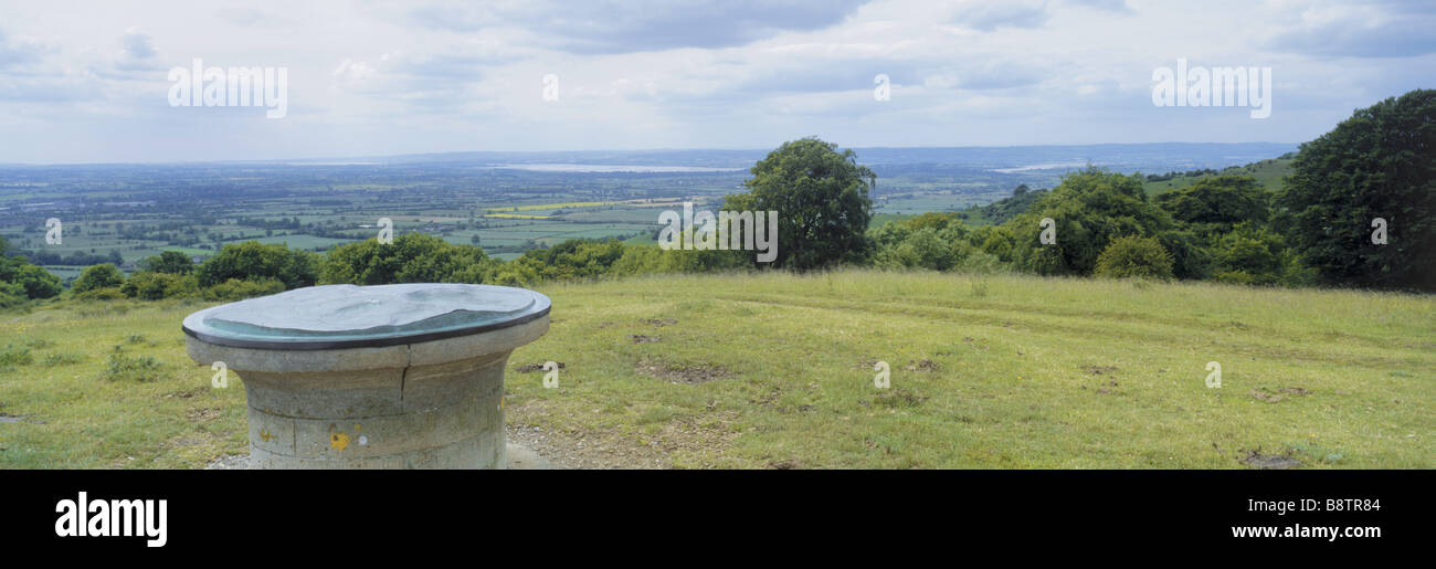 Haresfield Beacon NT Gloucestershire A view from the topograph west ...