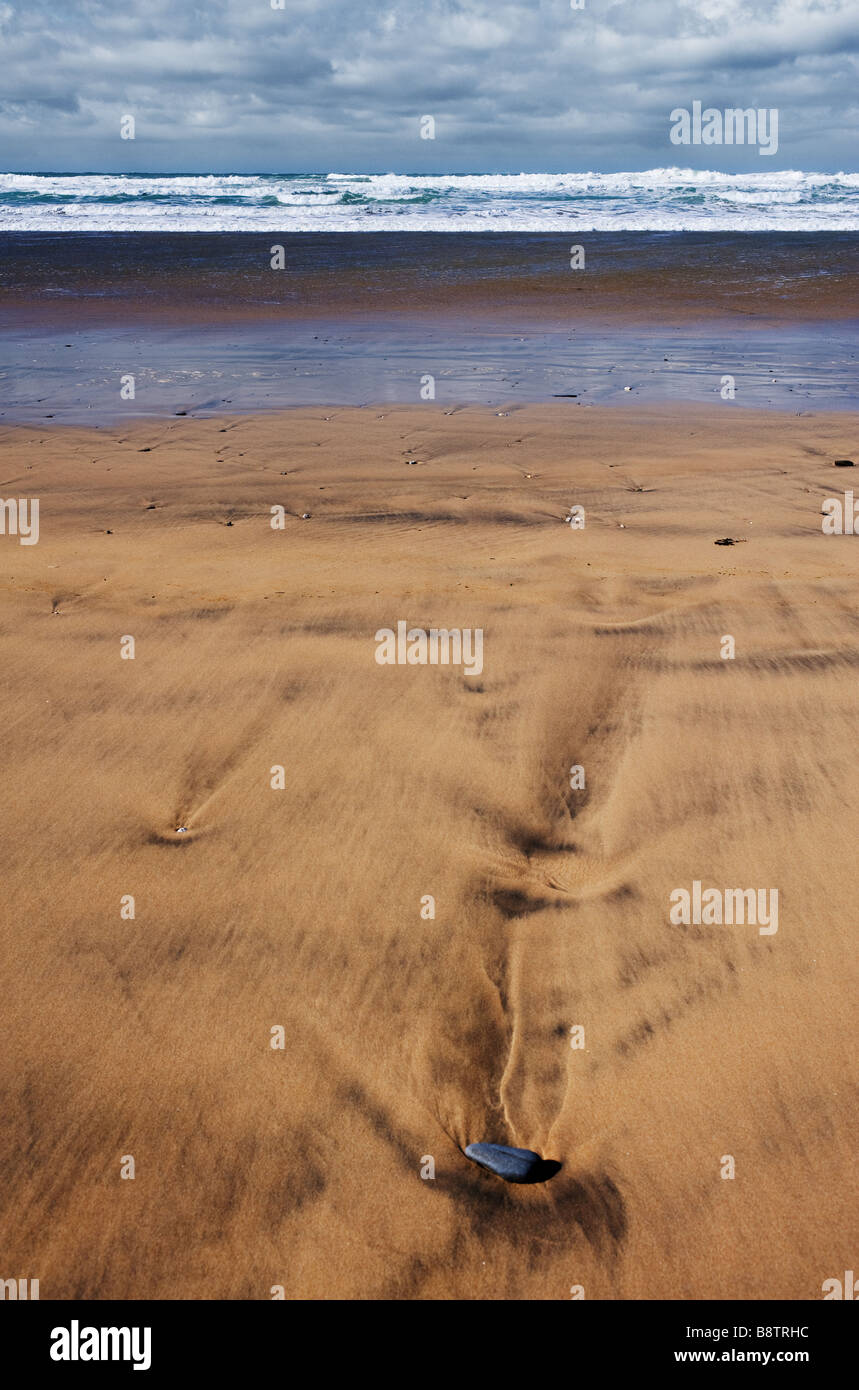 Pebble on Gwithian Towans beach in Cornwall Stock Photo - Alamy