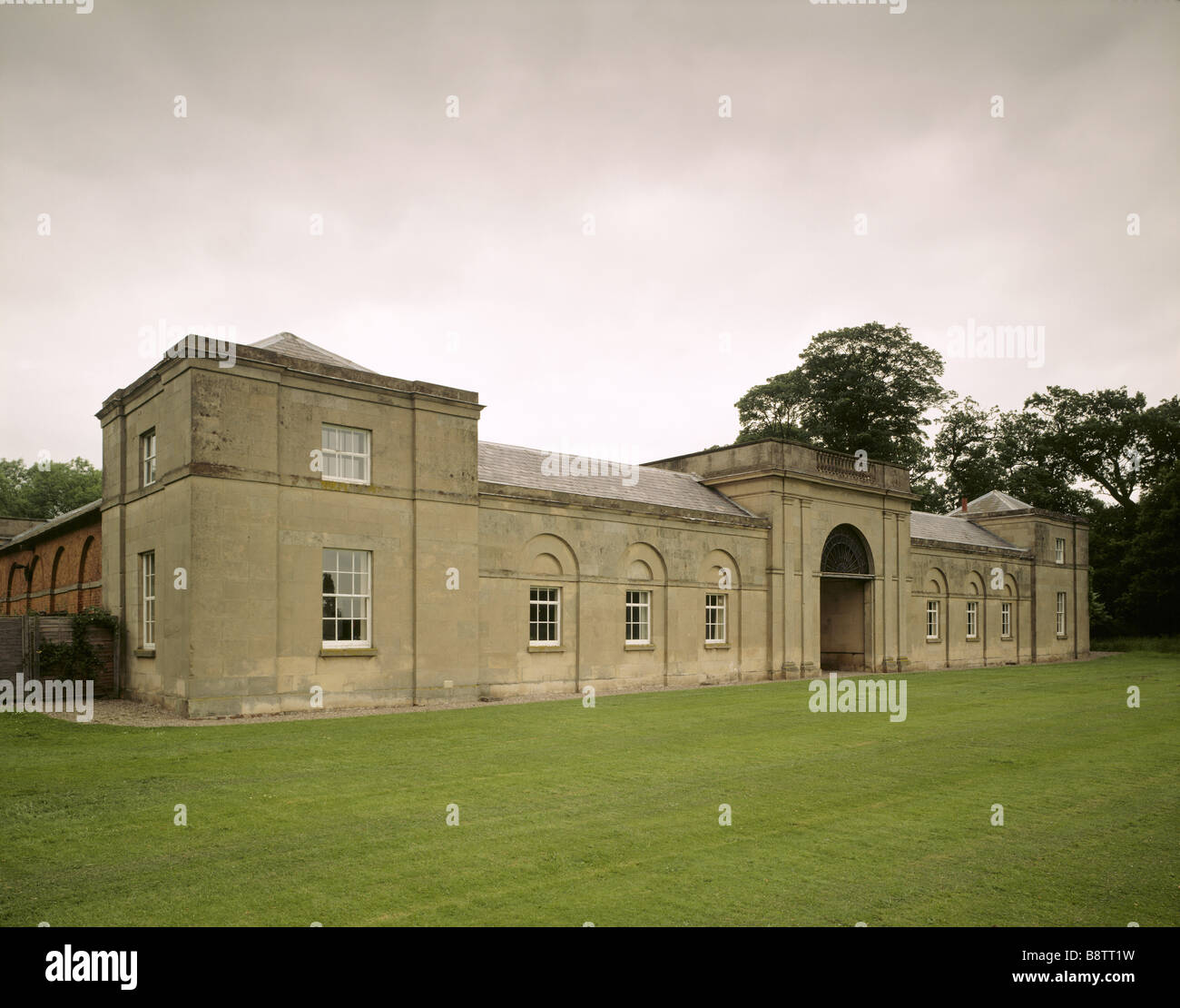 The handsome Stable block from the south at Attingham Park designed by ...