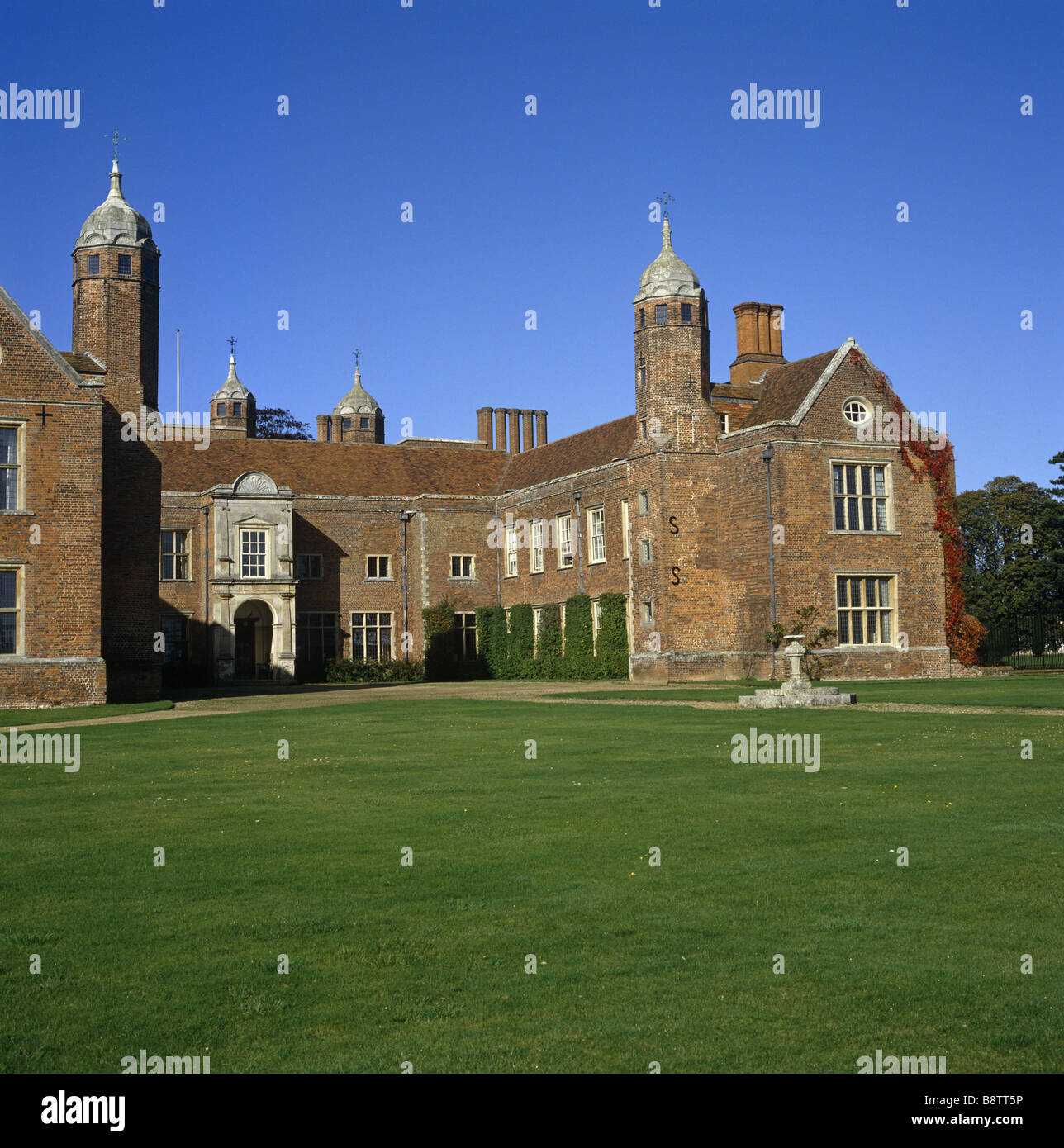 The east front showing some of the octagonal turrets and the Caen stone ...