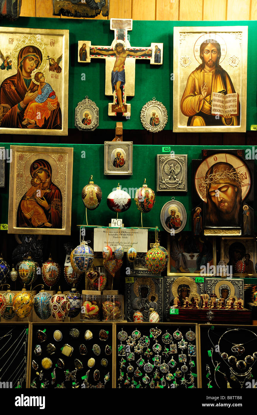 souvenirs religious paintings items icons on for sale shop stall inside ...