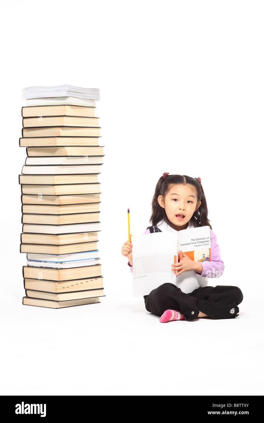 Young Child in Study Stock Photo - Alamy