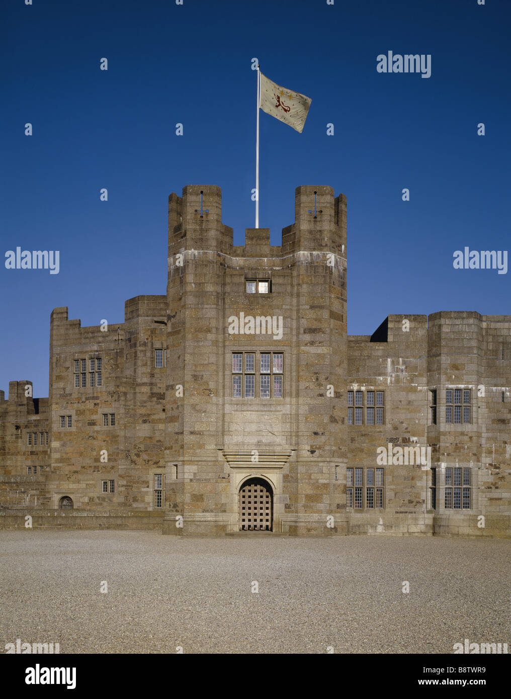 The Entrance Tower of Castle Drogo, Devon Stock Photo - Alamy