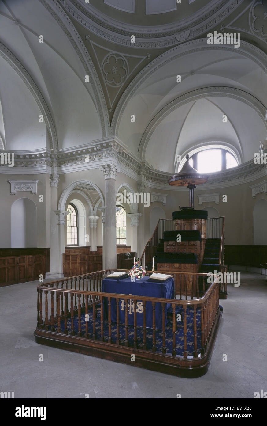 The interior of Gibside Chapel photographed in May 1994 Showing the ...