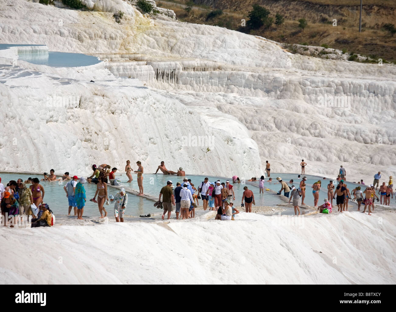 Limestone terraces of Pamukkale Turkey Stock Photo - Alamy