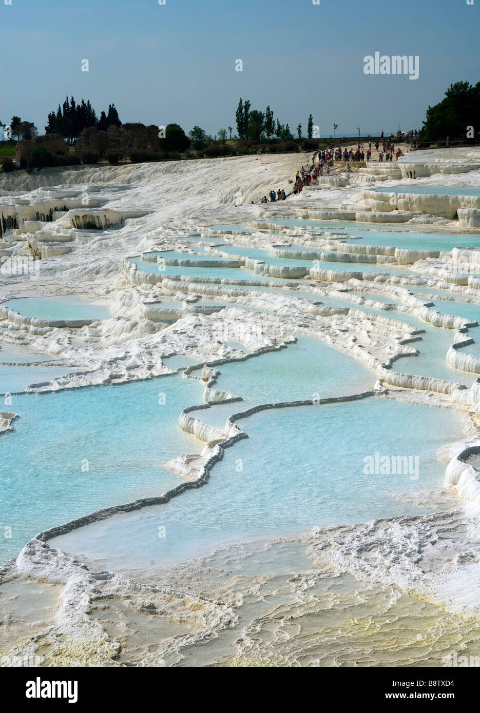 Limestone terraces of Pamukkale Turkey Stock Photo - Alamy