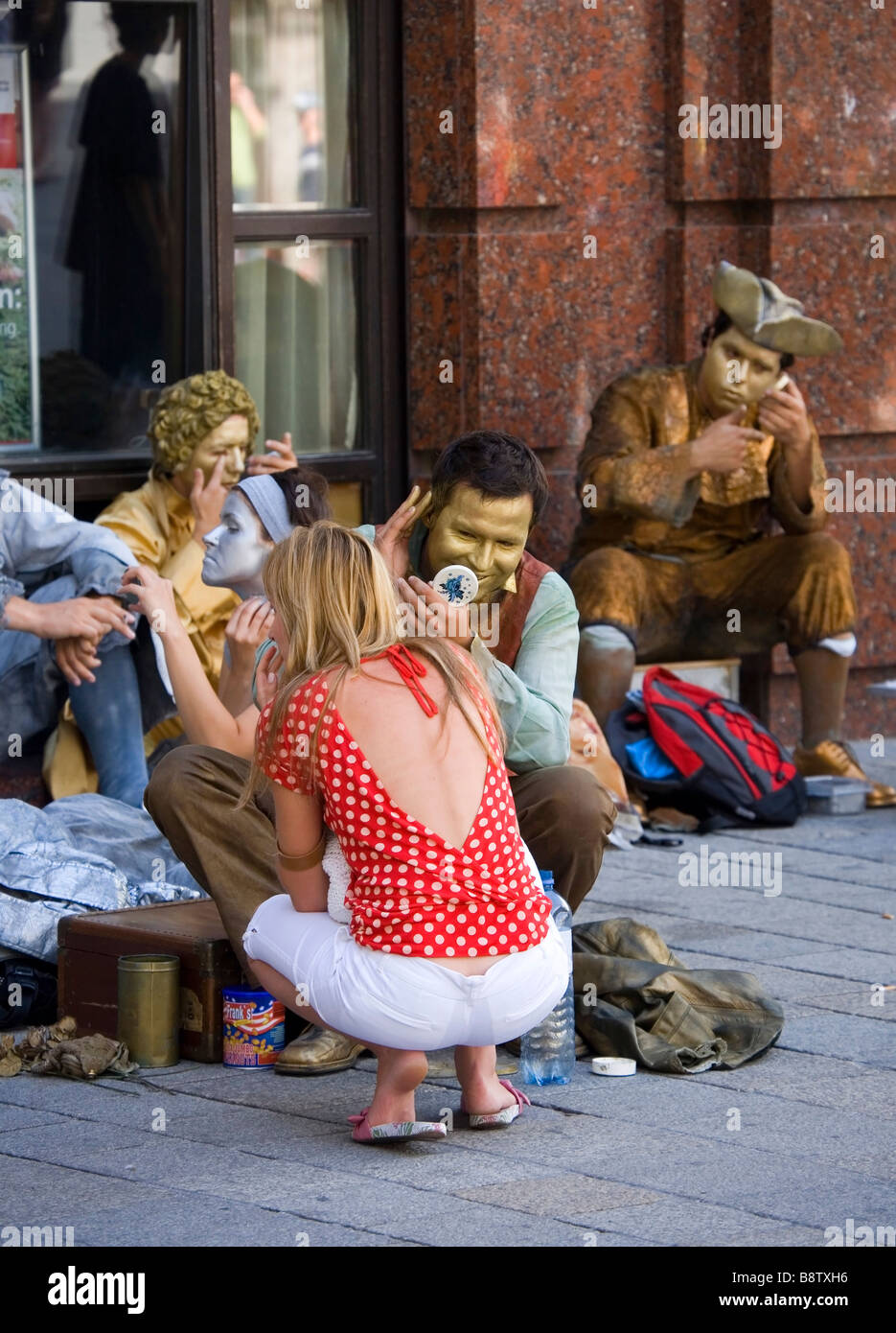 Austria Vienna street performer Stock Photo - Alamy